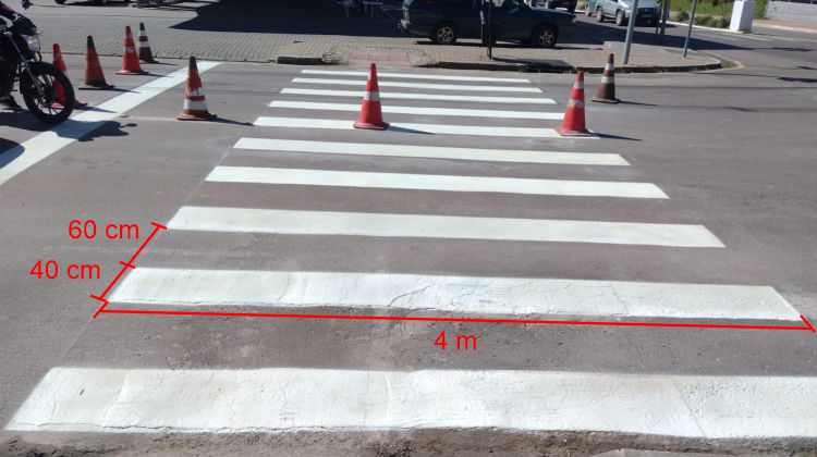 Tamanho padrão faixa de pedestre - Blog Sinal Center