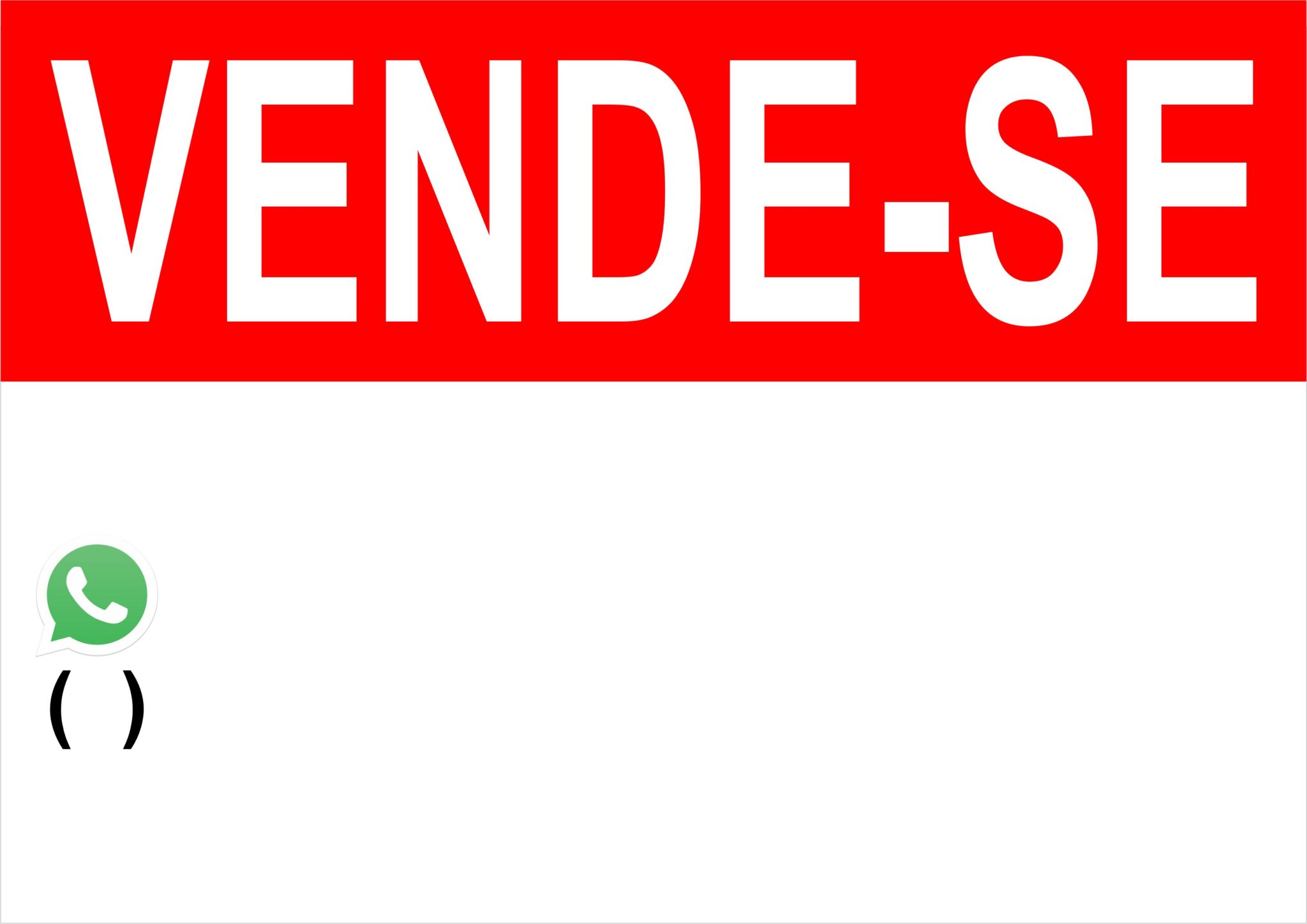 Placas de Vende-se para Imprimir Grátis - Blog Sinal Center